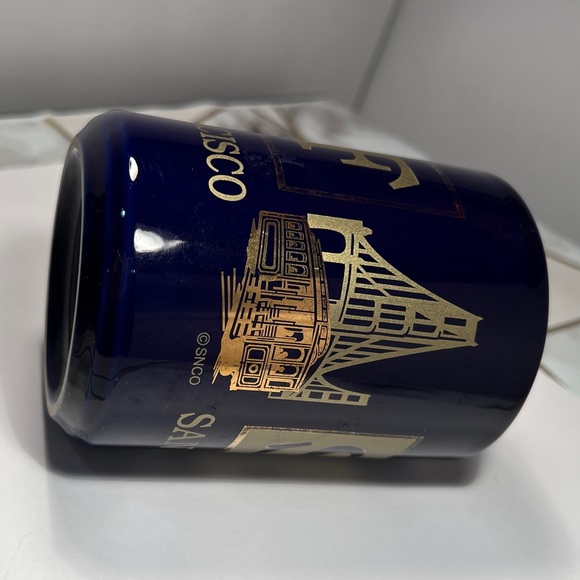 SNCO | Dining | Vintage Snco San Francisco Cobalt Blue Gold Gilding 45 ...